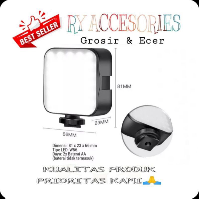 Jual RY - Lampu selfie mini / lampu camera mini lightled AY-49S pakai ...
