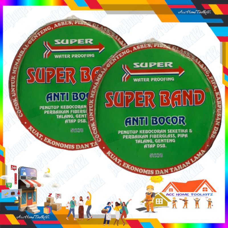 Jual LEM TALANG SUPER BAND 1ROLL BESAR 5CM X 10 METER ANTI BOCOR 10M ...