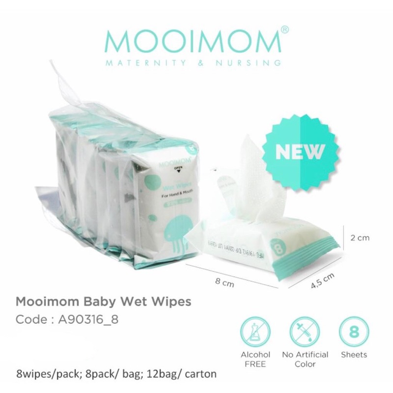 Jual Mooimom Edi Pure Water Wet Wipes Tisu Basah 8 Pack | Shopee Indonesia
