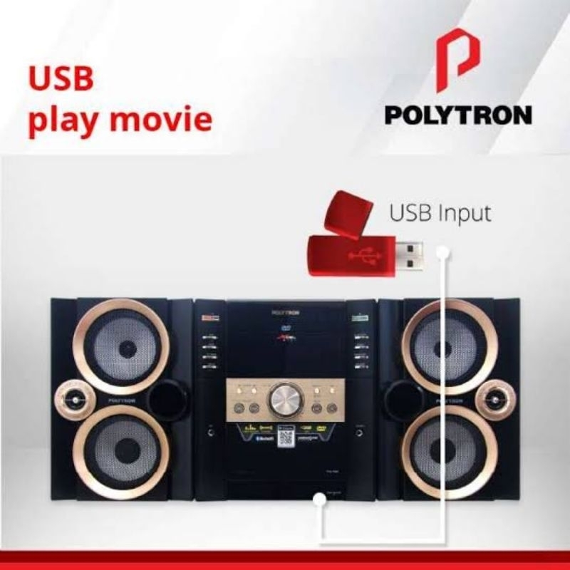 Jual POLYTRON XL 2910 XL2910 XCELL HIFI BT BLUETOOTH USB PLAY MOVIE DVD ...