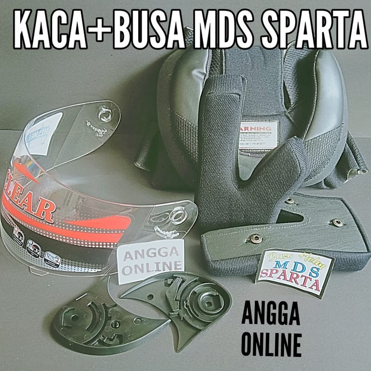 Jual busa Helm MDS Sparta + Kaca Helm MDS Sparta FREE Rachet | Shopee ...