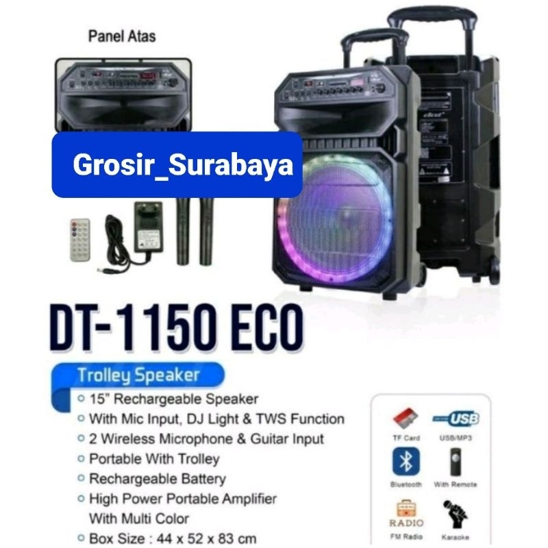 Jual SPEAKER DAT DT1150 ECO+, SPEAKER TROLLEY DAT 15inch ORIGINAL ...
