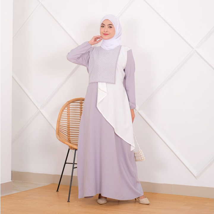 Jual Milkan.id Clarisa Long Dress Baju Muslim Wanita | Baju Gamis Casual Wanita | Shopee Indonesia