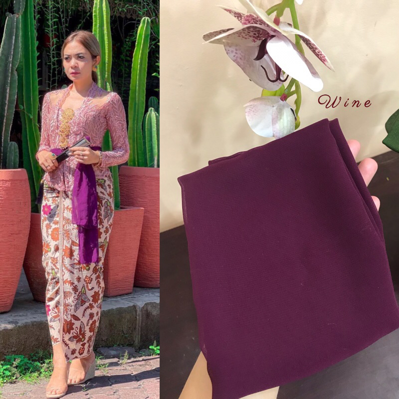 Jual Selendang sutra creff | selendang kebaya | Shopee Indonesia