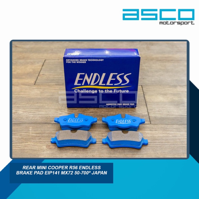 Jual Rear Mini Cooper R56 Endless Brake Pad EIP141 MX72 50-700º Japan ...