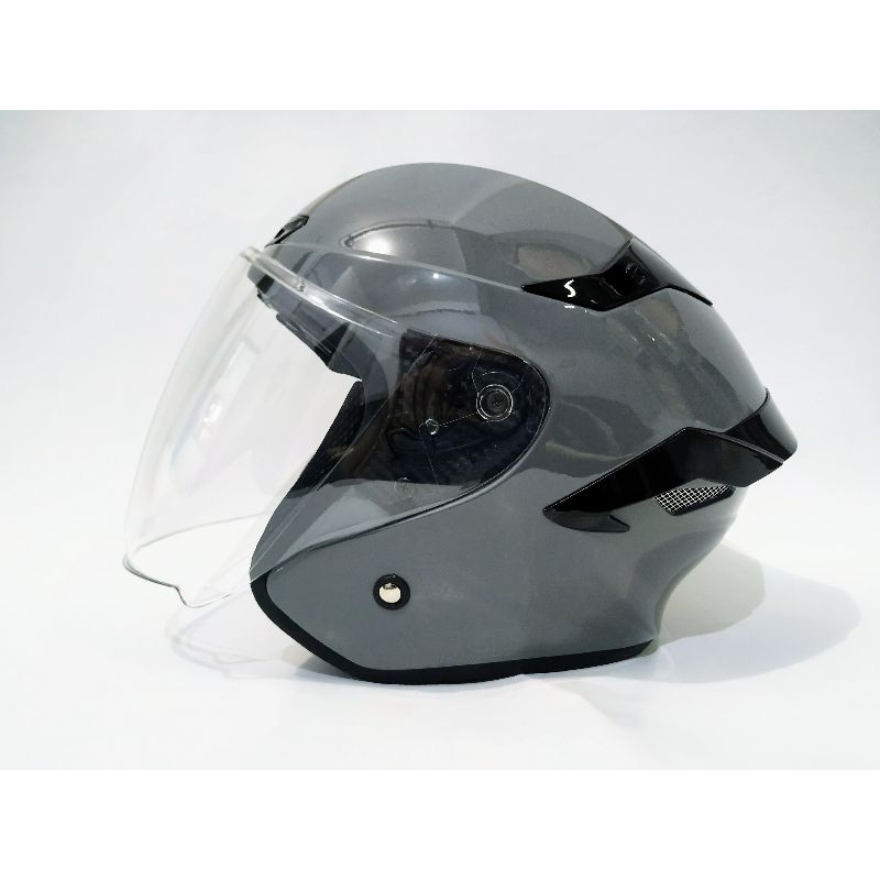 Jual HELM ARL TT COURSE GREY GLOSSY GORILLA HALF FACE SNI. | Shopee ...