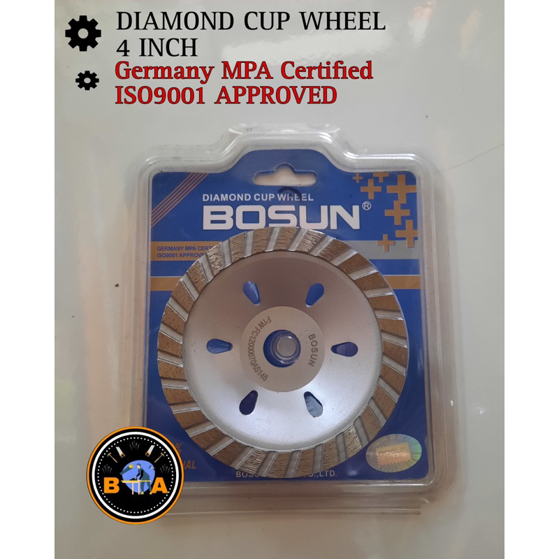 Jual Mata Gerinda Mangkok 4” BOSUN Diamond Cup Wheel BA894 | Shopee ...