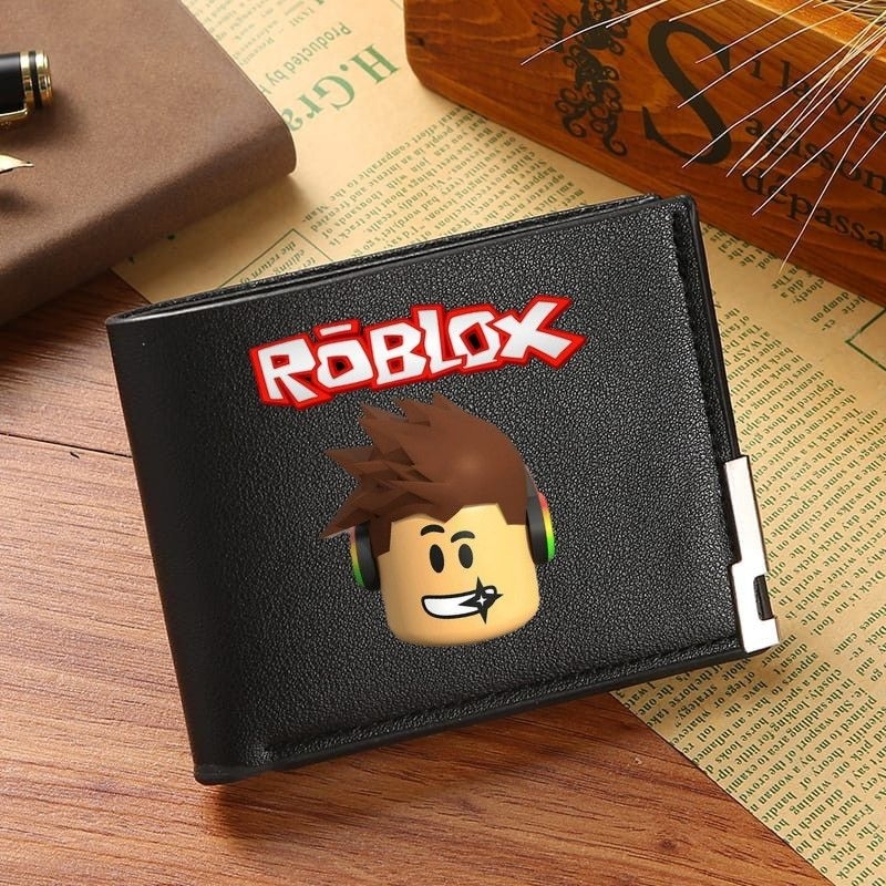 Jual Dompet wallet import Roblox /Dompet lipat hitam gambar roblox ...