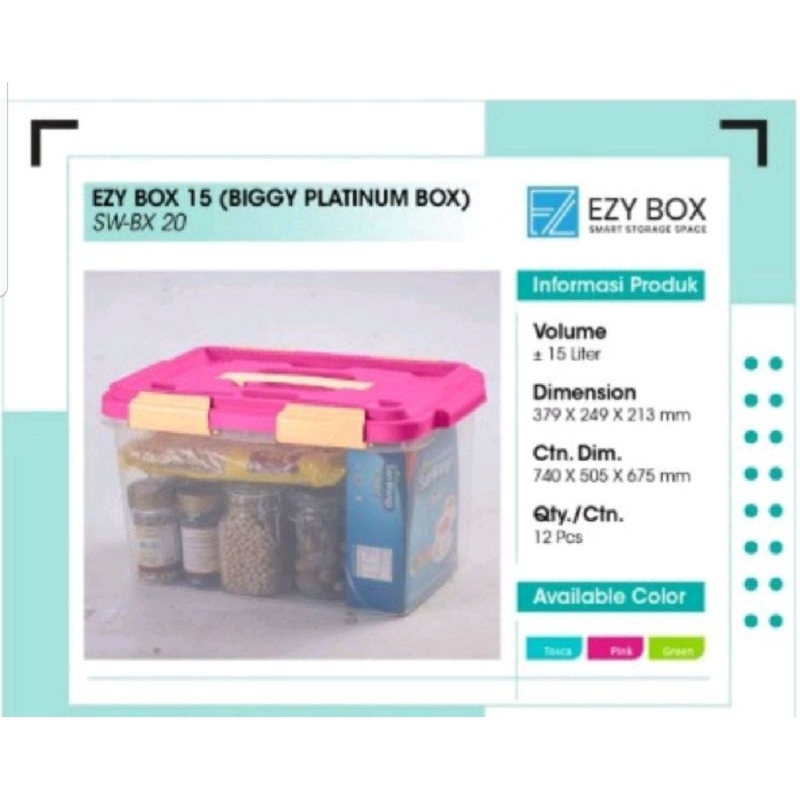 Jual EZY : EZ15 BOX CONTAINER SERBAGUNA 15 LITER EZ 15 STORAGE BOX ...