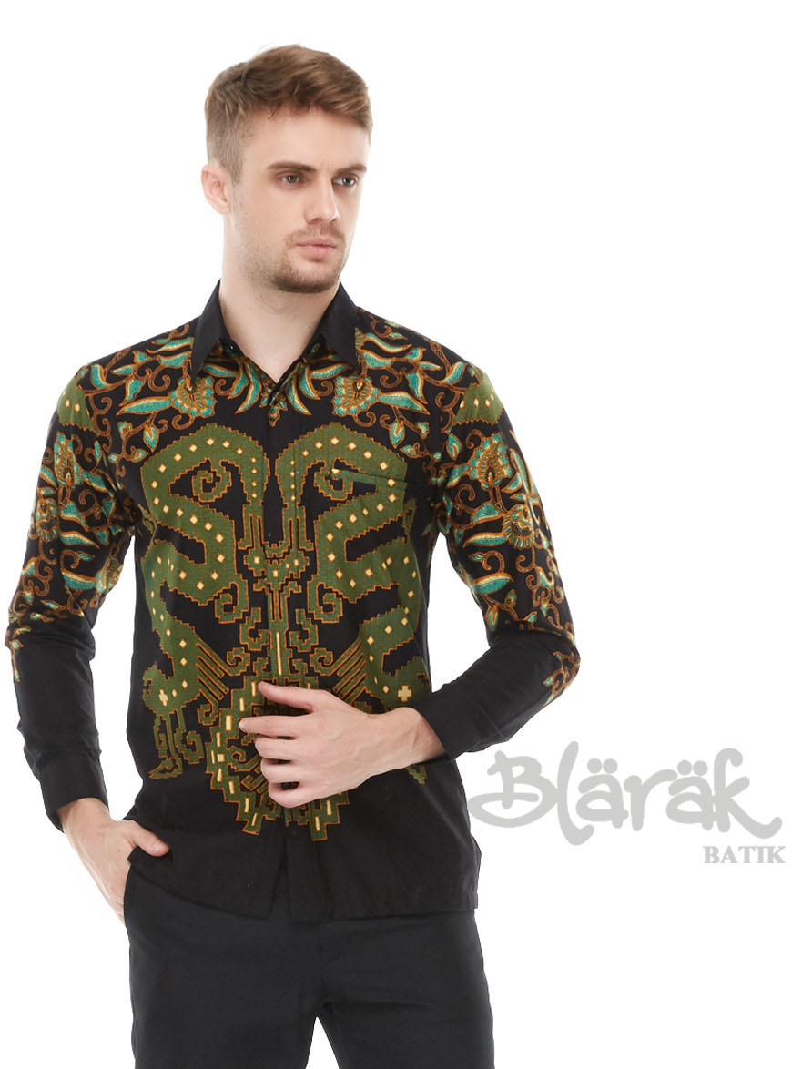 Jual BLARAK - Baju Batik Pria Naga Wisesa Hijau | Shopee Indonesia