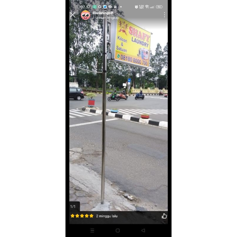 Jual tiang neon box/iklan atau tiang lampu stainless steel | Shopee ...