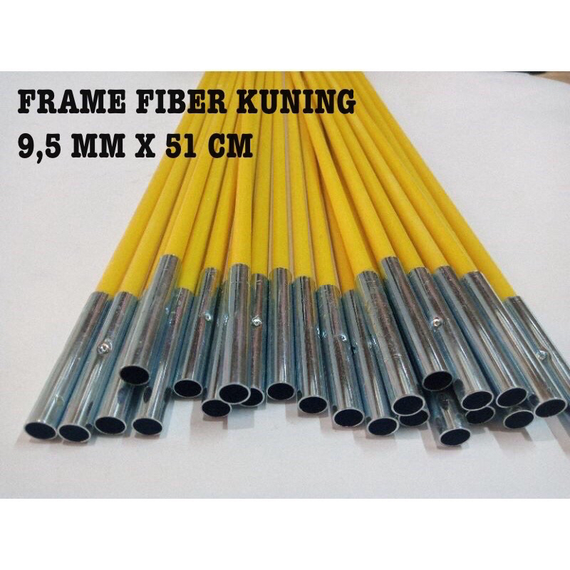 Jual Frame fiber 9.5 mm x 51 cm kuning bingkai tenda rangka tenda tiang ...