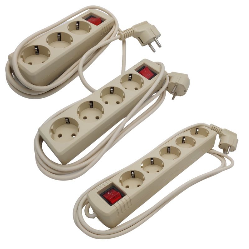 Jual Cok Sambung Kabel Extension Stop Kontak 3 4 5 Lubang + Kabel 3 ...