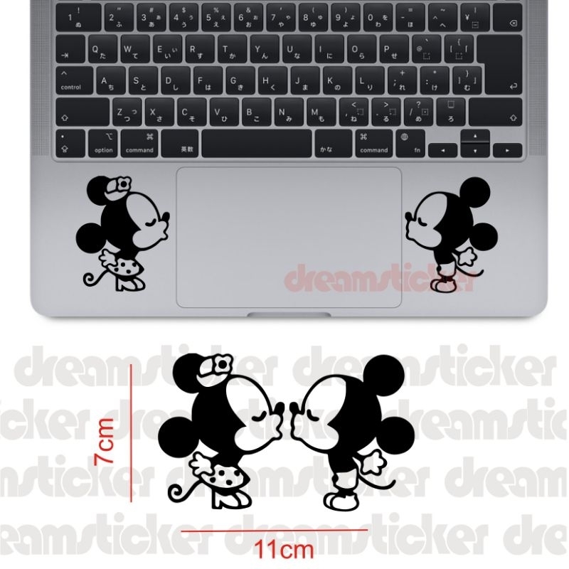 Jual Stiker Mickey Minnie Kiss Sticker Trackpad Laptop MacBook Decal ...