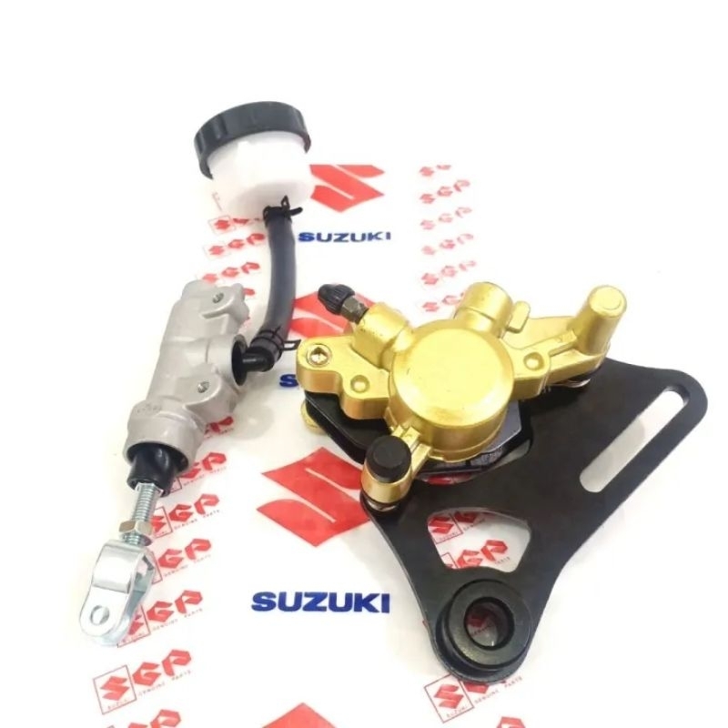 Jual kaliper Caliper Cakram Belakang Assy + Master Rem Set Assy Belakang Suzuki Satria Fu Old ...