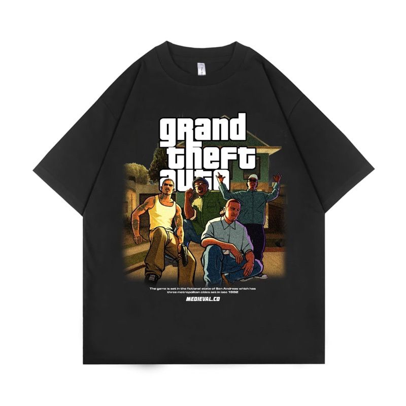 Jual KAOS BAJU GTA SAN ANDREAS 5 | VINTAGE TSHIRT | RAP TEE | BOOTLEG ...