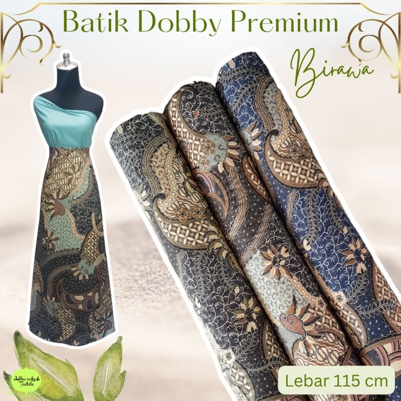 Jual Bahan Kain Batik Dobby Premium Birawa batik doby dobi halus lembut ...