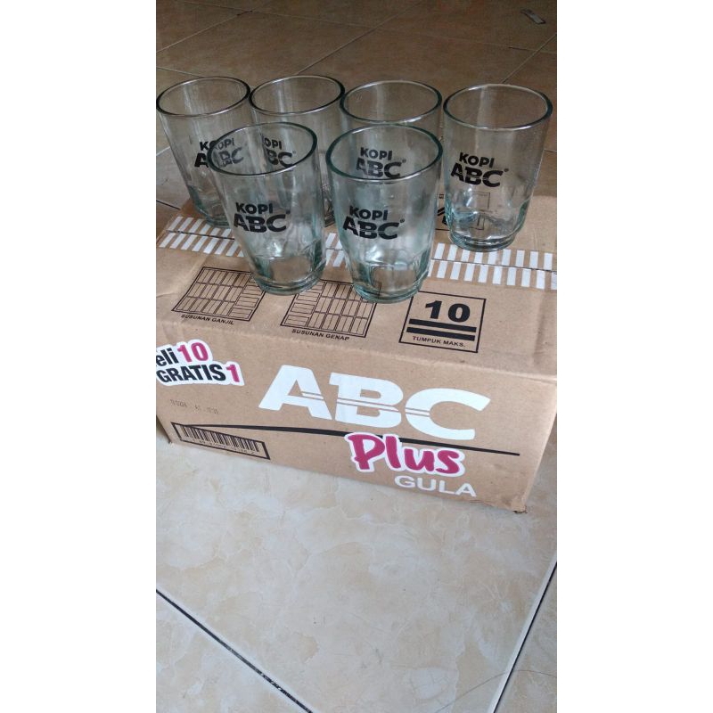 Jual KOPI ABC PLUS GULA 1 KARTON ISI 12 RENTENG FREE 6 GELAS. | Shopee ...