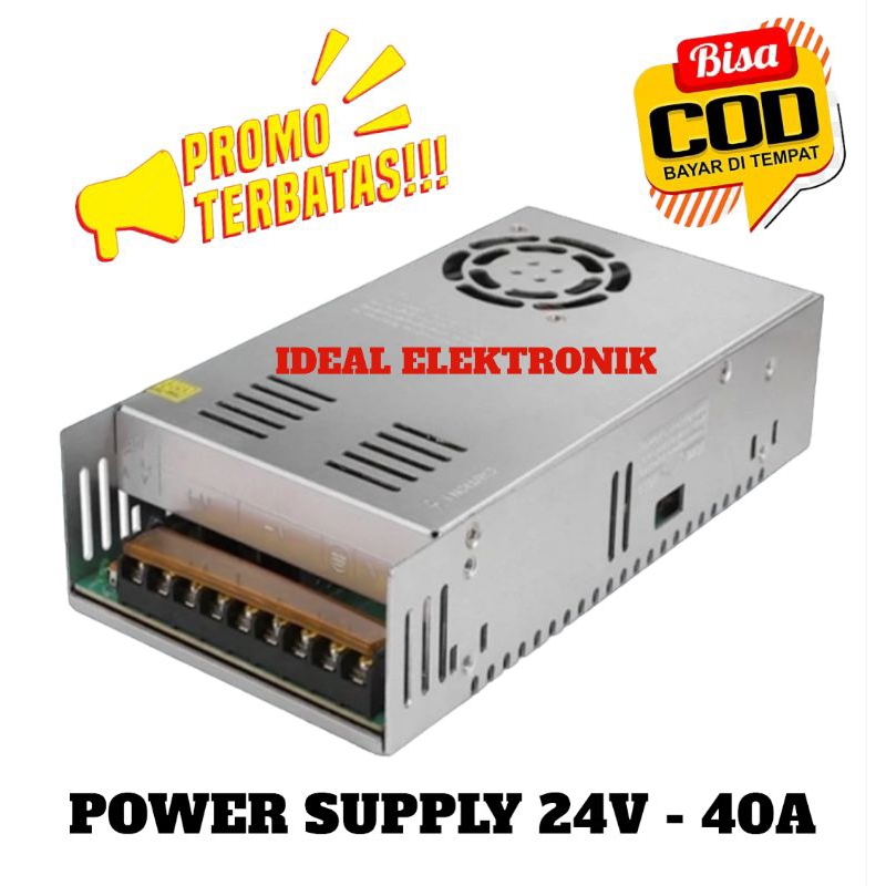 Jual Switching Power Supply PSU 24V 40A High Quality, 24 Volt 40 Ampere Fan | Shopee Indonesia