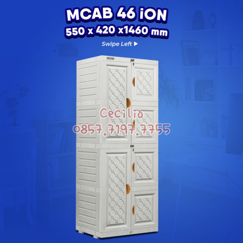 Jual [NAPOLLY] - Lemari Baju Pakaian Mini Cabinet warna Putih - MCAB-46 ...