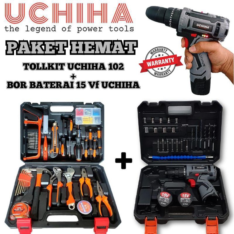 Jual toolkit toolset toolbox uchiha tool kit tool set box koper komplit ...