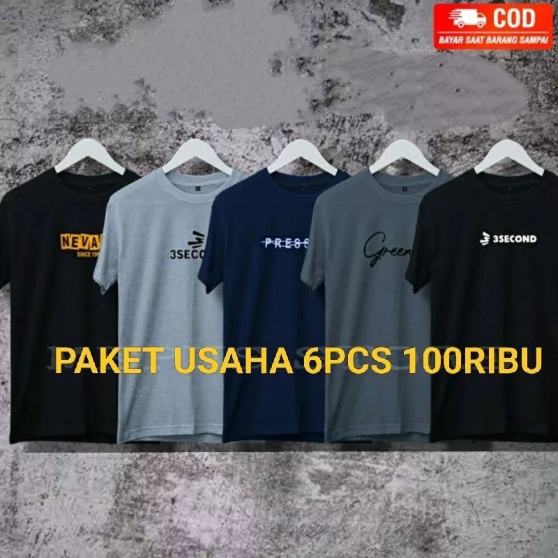 Jual promo kaos 100 rb dapat 6 pcs | Shopee Indonesia