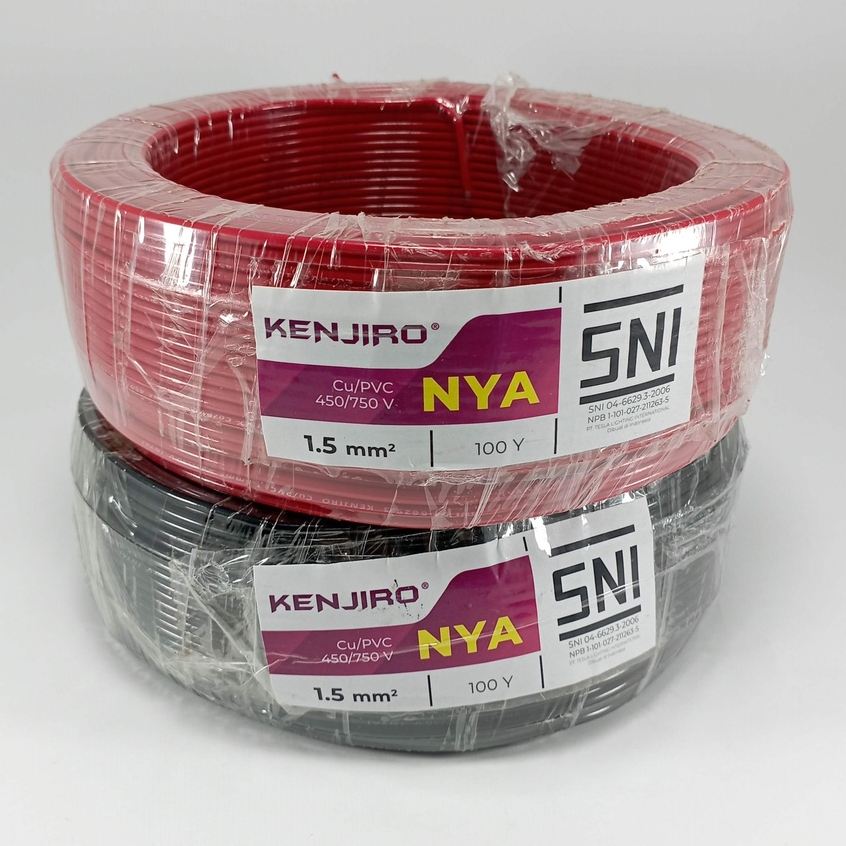 Jual Kabel Listrik Tunggal Kawat NYA Kenjiro 1,5mm Tembaga Murni SNI | Shopee Indonesia