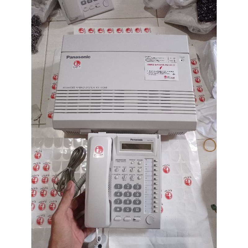 Jual MESIN TELEPON PABX PANASONIC KX-TA308 3 LINE 8 EXTENSION + TLP 7730 Second Spesial | Shopee ...