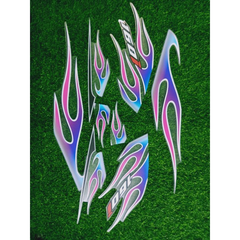 Jual striping Vario terbaru 160 custom api rainbow transparan | Shopee ...