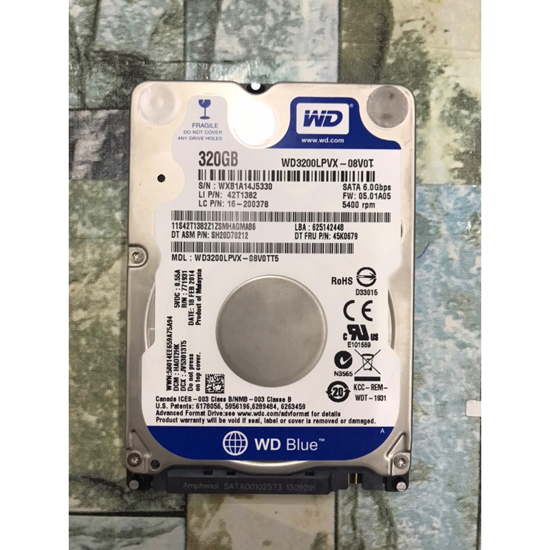 Jual HDD LAPTOP SLIM WD BLUE 320 GB 100% MANTAP | Shopee Indonesia