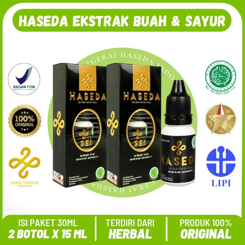 Jual HASEDA Obat Herbal Tetes 15ML x 2 Botol | Shopee Indonesia