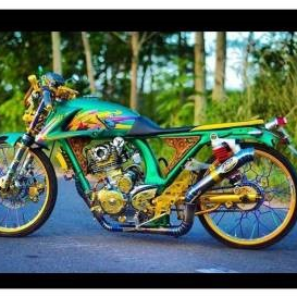 Jual Jok slim cb 100 racing - Jok slim CB polos lis Kuning modifikasi ...