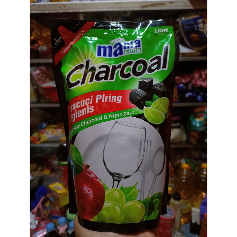 Jual Mama Lime Charcoal pencuci piring higienis 680ml | Shopee Indonesia