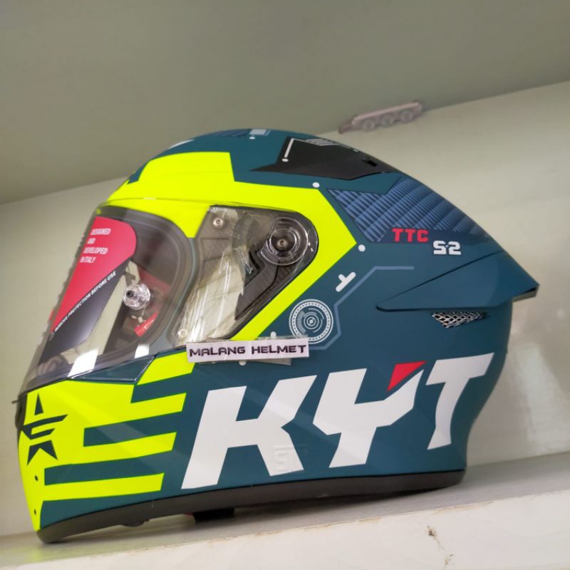 Jual Helm Full Face KYT TT Course Fuselage Yellow | Shopee Indonesia