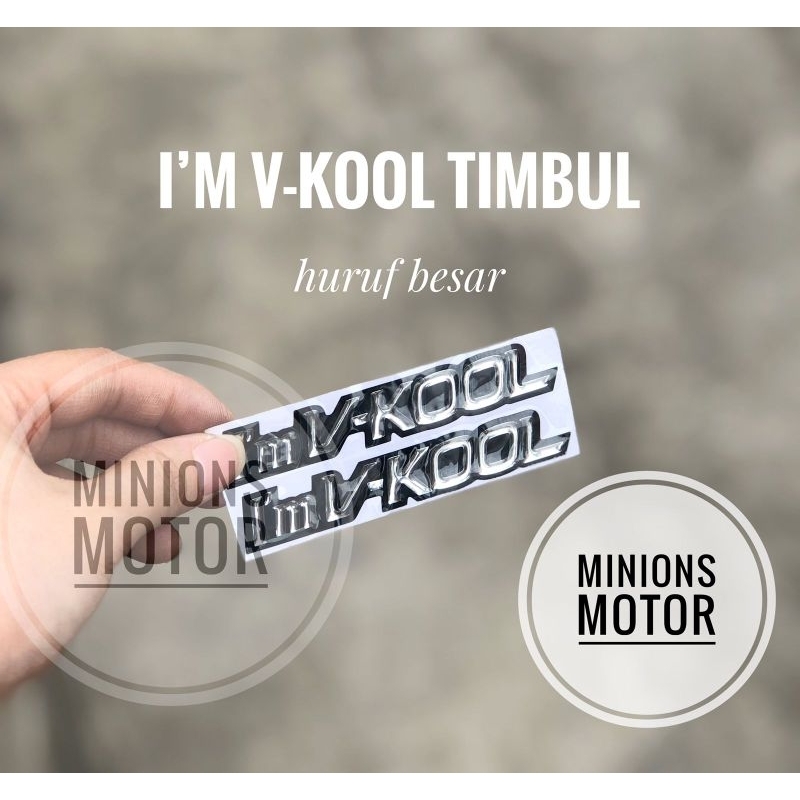 Jual stiker vkool kaca i'm vkool timbul resin mobil | Shopee Indonesia