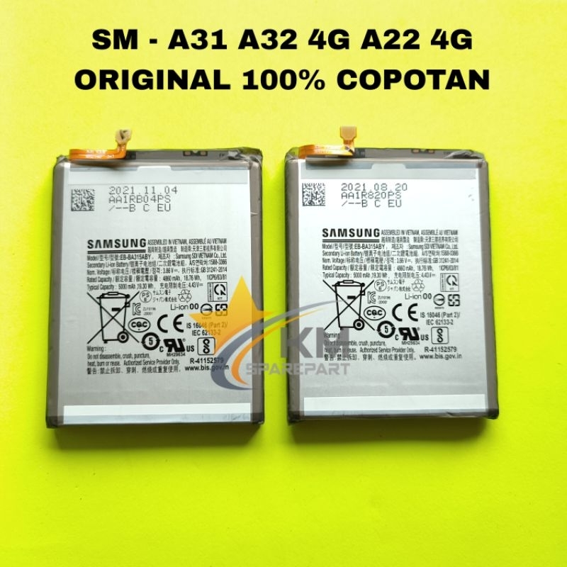 Jual Baterai Batre Battery Samsung A31 A32 4G A22 4G EB-BA315ABY ...