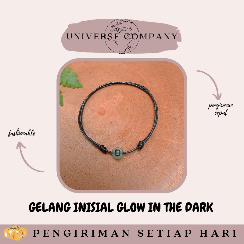 Jual [UC] GELANG INISIAL GLOW IN THE DARK | Shopee Indonesia