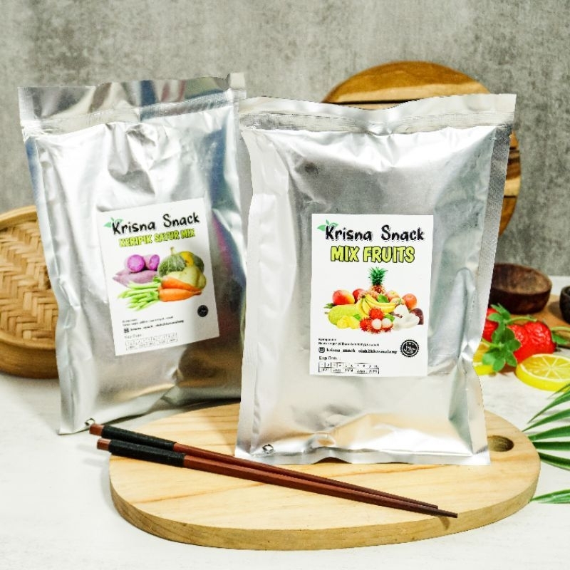 Jual KERIPIK BUAH KRIPIK SAYUR MIX CAMPUR 75G SNACK SEHAT KRISNA KHAS ...