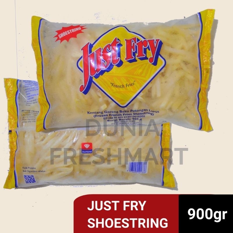 Jual JUST FRY KENTANG GORENG SHOESTRING/STRAIGHT/CRINKLE 900GRAM ...