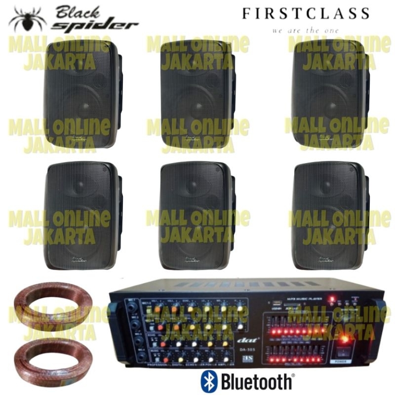 Jual Paket sound system indoor speaker blackspider 6 inch cafe gedung ...