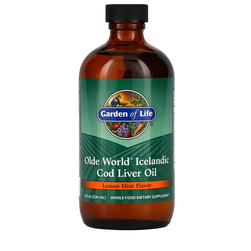 Jual Cod Liver Oil Olde World Icelandic Garden of Life Lemon mint 236 ...