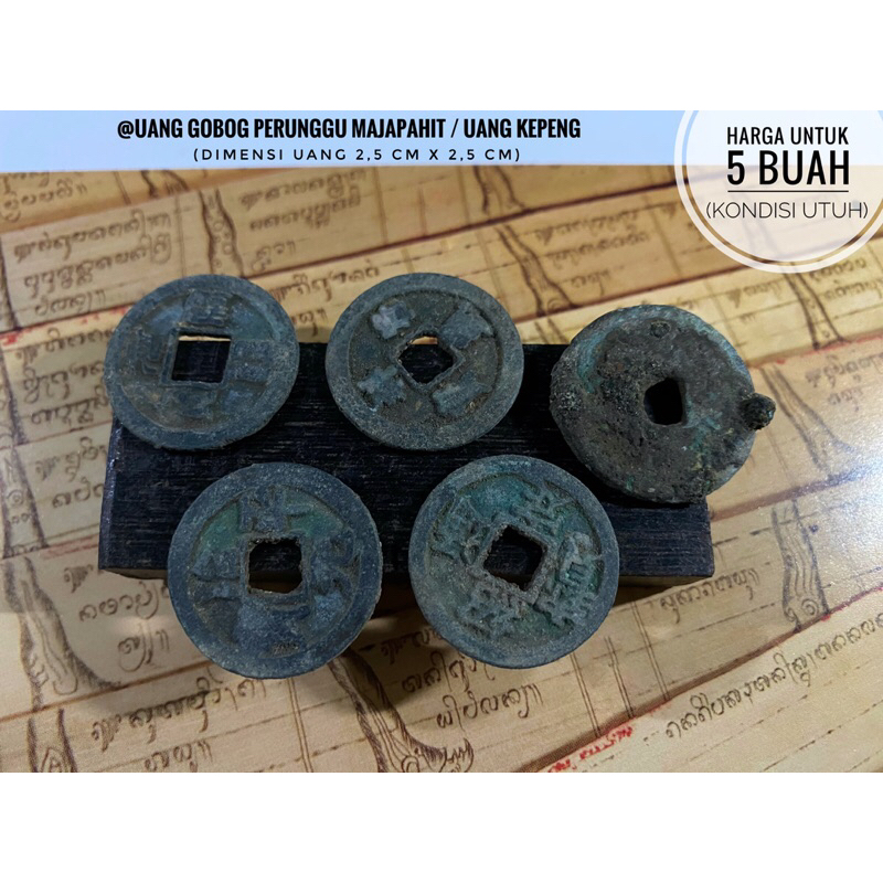 Jual Uang Gobog Perunggu Temuan K5 atau Uang Kepeng Majapahit atau Uang ...