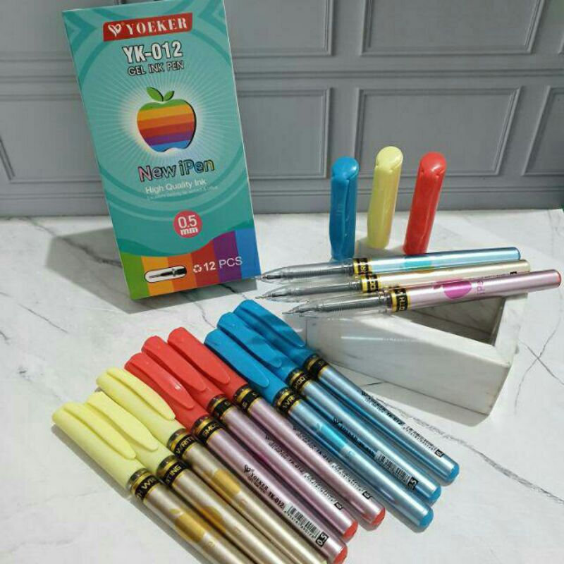 Jual 0(1pack) PEN GEL APEL/ PEN IPEN X MURAH/ BALLPOINT PULPEN APEL ISI ...