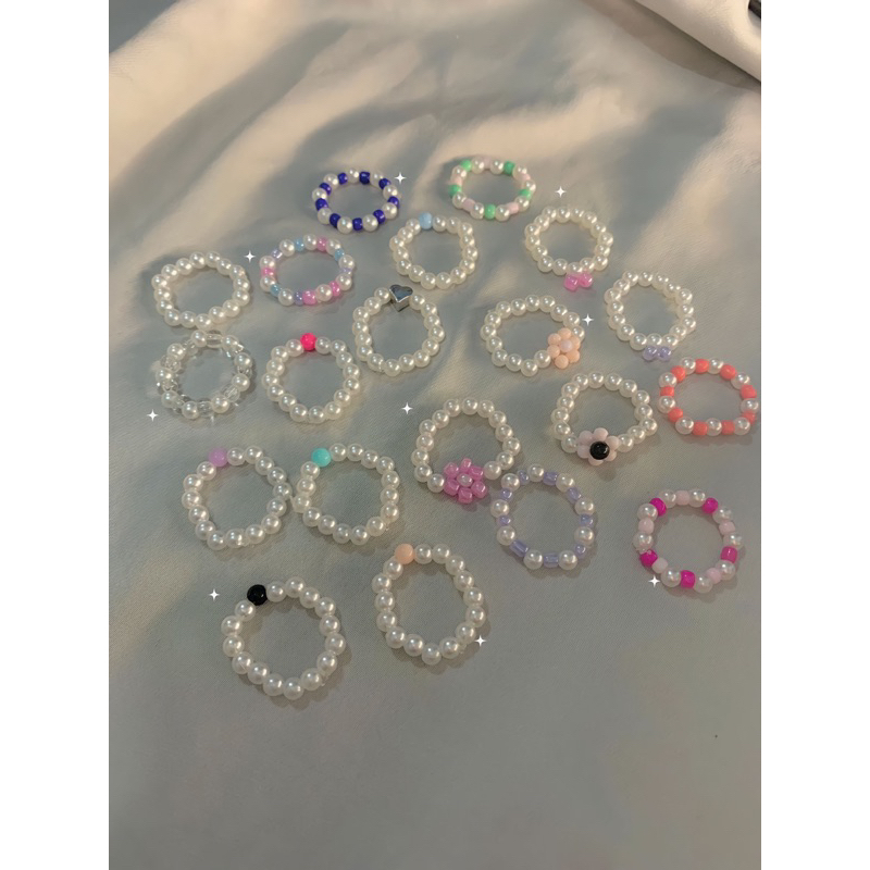 Jual Beads rings pearl | cincin manik manik mutiara | wajib baca ...