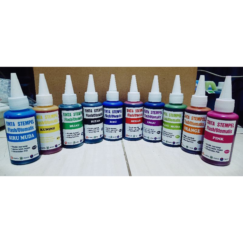Jual TINTA STEMPEL WARNA/FLASH 100ML ALL VARIANT WARNA BEST QUALITY (MEDIA KERTAS) | Shopee ...