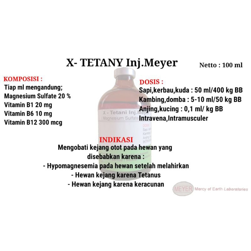 Jual X-TETANY INJ MEYER @100 ml | Shopee Indonesia