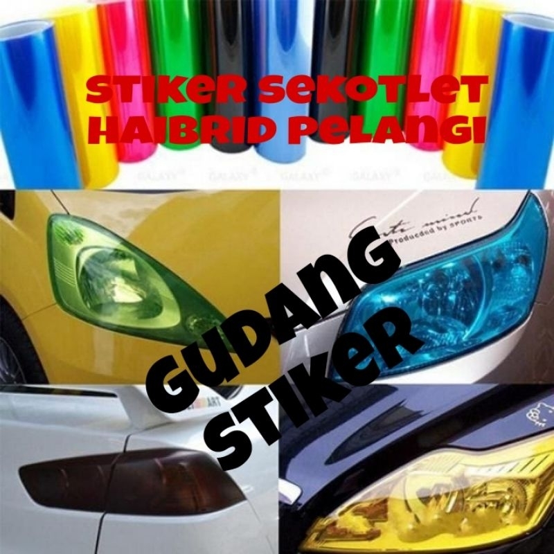 Jual Sticker stiker lampu smoke hybrid glossy sticker hybrid haedlampu ...