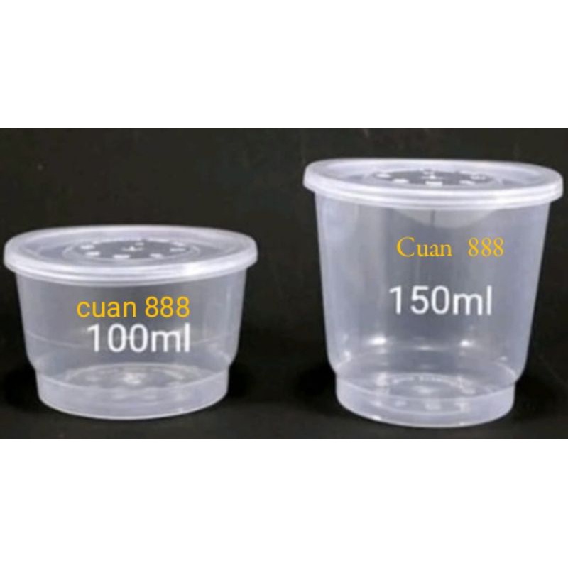 Jual Cup Pudding Thinwall + Tutup 100 & 150ml-Gelas Pudding Agar Jelly Slop Isi 25 | Shopee ...