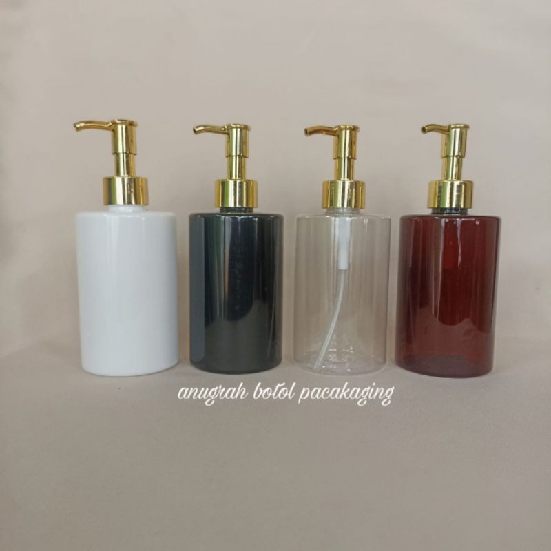 Jual Botol Pump 250 ml Rfs /Botol Rf 250 ml Tutup Pump oil Luxury Gold botol sabun cair | Shopee ...