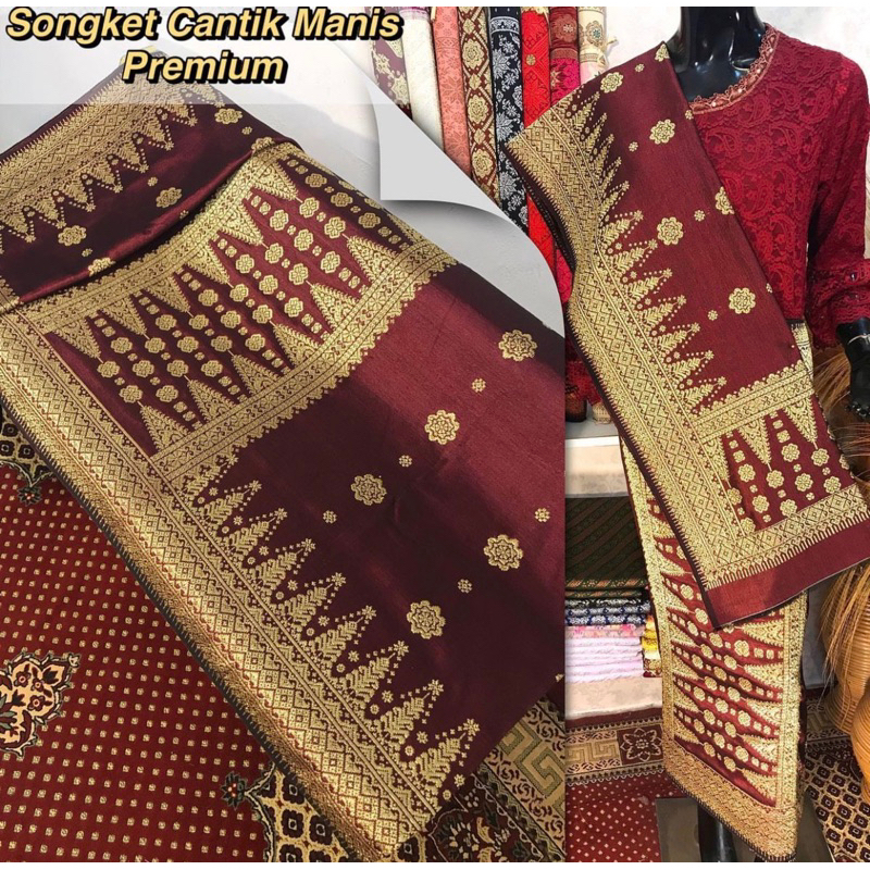 Jual Songket sarung selendang / songket Melayu / songket malaysia ...